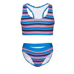 Badeanzug Trollkids "GIRLS KVALVIKA BIKINI", M&auml;dchen, Gr. 110, N-Gr, dynamic blau, candy pink, Obermaterial: 92% Polyester, 8% Elasthan, Badeanz&uuml;ge Badeanzug, f&uuml;r Kinder und Jugendliche, sportlicher Stil