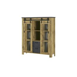 M&ouml;bel Kraft Highboard holzfarben Ma&szlig;e (cm): B: 132 H: 150 T: 37.0 &raquo; M&ouml;bel Kraft