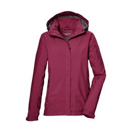 Outdoorjacke Killtec "KOS 51 WMN JCKT", Damen, Gr. 42, rot (weinrot), Obermaterial: 100% Polyester;Futter: 100% Polyester, Jacken Outdoorjacke, Damenjacke: wasserdicht, atmungsaktiv, verstellbar, abnehmbare Kapuze