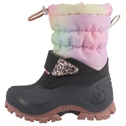 Snowboots Lurchi "Fanty", M&auml;dchen, Gr. 25, grau, rainbow, Synthetik, Textil, Schuhe Snowboots, Winterboots mit buntem Schaft, Gr&ouml;&szlig;enschablone zum Download