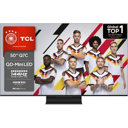 TCL Mini-LED-Fernseher "50Q7CX1", Energieeffizienz: F, schwarz, 50, Fernseher, Dolby Atmos, Dolby Vision, Smart TV, Apple TV, 4K HDR, Mini-LED-Fernseher