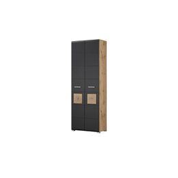 M&ouml;bel Kraft Garderobenschrank schwarz Ma&szlig;e (cm): B: 70 H: 203 T: 40.0 &raquo; M&ouml;bel Kraft