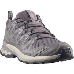 Trailrunningschuh Salomon "XA PRO 3D V9", Damen, Gr. 42, schwarz gull gray, cloudburst, asphalt, Synthetik, Textil, Schuhe Trailrunningschuh