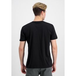 T-Shirt Alpha Industries "Basic T-Shirt SL", Herren, Gr. XL, rot (schwarz, magenta), Obermaterial: 100% Baumwolle, Shirts T-Shirt