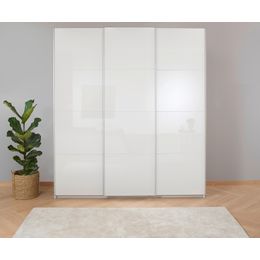 Schwebet&uuml;renschrank Rauch "Kleiderschrank Schrank Garderobe KOLUNA mit Hochglanz-Front", wei&szlig; (alpinwei&szlig;, hochglanz wei&szlig;), B:203cm H:229cm T:62cm, Holzwerkstoff, Schr&auml;nke, Schwebet&uuml;renschrank, inkl. 2 Innenschubladen sowie extra Einlegeb&ouml;den MADE IN GERMANY