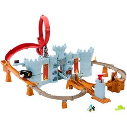 Hotwheels Autorennbahn HOT WHEELS "Mario Kart Bowsers Schloss-Rennbahn", bunt, Autorennbahnen, Kinder, Kunststoff, Autorennbahn, inklusive Die-Cast-Kamek