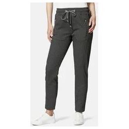Jogg Pants STOOKER WOMEN "Berlin Print Easy Fit Jeans", Damen, Gr. 44, L&auml;nge 29, grau (grau graphic), Stoff, 73% Polyester, 25% Baumwolle, 2% Elasthan, gerade, unten schmal lang, Jeans, Tapered Fit Casual Stretch Mit Gummibund f&uuml;r Damen