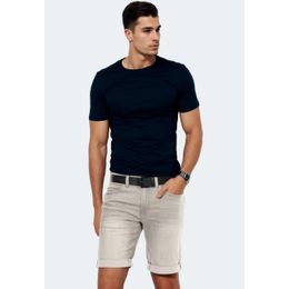 Shorts INDICODE "INDICODE Inkadeu 70800GB Herren Shorts B797", Herren, Gr. S, Einheitsgr&ouml;&szlig;e, grau (light grau), Obermaterial: 98% Baumwolle CO. 2% Elasthan EL., Hosen Shorts