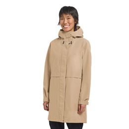 Outdoorjacke Jack Wolfskin "TERRAVIEW 2L COAT W", Damen, Gr. M (38/40), oat, Obermaterial: 100% POLYESTER. Futter: 100% POLYESTER, Jacken Outdoorjacke