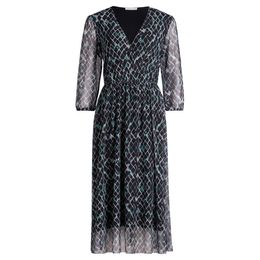 BETTY & CO Meshkleid BETTY & CO "Mesh-Kleid mit Print", Damen, Gr. 42, EURO, schwarz (mint, schwarz), 95% Polyester PES. 5% Elasthan EL., Kleider Meshkleid