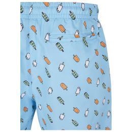 Urban Classics Herren Badeshorts "Urban Classics Herren Pattern Swim Shorts", blau, Gr. XS, 100% Polyester, Badehosen