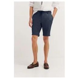 Bermudas Bugatti, Herren, Gr. 52, Normalgr&ouml;&szlig;en, blau (370, marine), 73% Polyester, 22% Viskose, 5% Elasthan, unifarben, normal, Hosen Bermudas, mit Kordelzug
