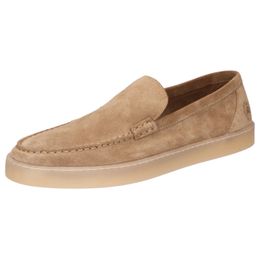 Slipper Lerros, Herren, Gr. 46, taupe, Veloursleder, Schuhe Slipper, Slipper, Schlupfschuh, Halbschuh mit Mokassin-Naht