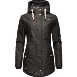 Regenjacke Navahoo "Regenjacke Ocean Heart", Damen, Gr. XS, schwarz, Obermaterial: 70% Polyester PES. 30% Polyurethan PU. Obermaterial: Futter: 100% Polyester PES. 100% Polyester PES., Jacken Regenjacke