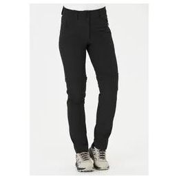 Outdoorhose WHISTLER "Gerd", Damen, Gr. 44, EURO-Gr&ouml;&szlig;en, schwarz, 92% Polyester, 8% Elasthan, unifarben, lang, Hosen Outdoorhose, im funktionalen und vielseitigen Zip-Off-Design