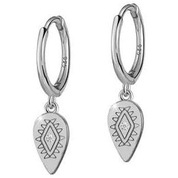 Paar Creolen Firetti "Schmuck Geschenk Silber 925 B&ouml;ser Blick Magisches Auge Nazar Auge", silber (silberfarben, kristallwei&szlig;, kristallwei&szlig;), Ohrringe, Damen, Silber 925 (Sterlingsilber), Made in Germany - mit Zirkonia (synth.)