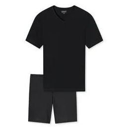 Schlafanzug UNCOVER BY Schiesser "Pyjama", Herren, Gr. 3XL, schwarz, Obermaterial: 100% Baumwolle CO., Homewear-Sets Schlafanzug