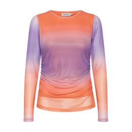 Ichi Shirt 'ISTA' Damen Gr&ouml;&szlig;e S dunkellila / orange