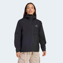 Outdoorjacke adidas terrex "MULTI 2 LAYER CLIMAPROOF", Damen, Gr. XS, schwarz, Obermaterial: 100% Polyester, Jacken Outdoorjacke
