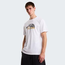 The North Face Herren T-Shirt "M MOUNTAIN LINE REGULAR SHORT SLEEVE TEE", wei&szlig;, Gr. M, Obermaterial: 100% Baumwolle, Shirts, normale Passform,