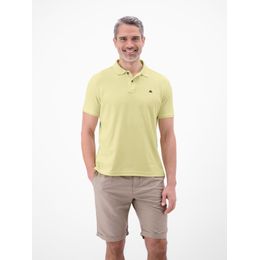 Poloshirt Lerros "Poloshirt, COOL & DRY und Logo-Stitch", Herren, Gr. XL, lemon water, 60% Baumwolle, 40% Polyester, ohne Ausschnitt, Shirts Poloshirt, Trocknet schnell, angenehm k&uuml;hl, pflegeleicht, kurzarm, einfarbig