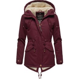 Winterjacke Marikoo "Winterjacke Manolya", Damen, Gr. S, rot (wine), Obermaterial: 100% Baumwolle CO. Obermaterial: Futter: 100% Polyester PES. 100% Polyester PES., Jacken Winterjacke