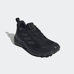 Wanderschuh adidas terrex "TRAILMAKER 2.0 GORE-TEX", Damen, Gr. 40,5, schwarz (core schwarz, grau four, carbon), Synthetik, Textil, Schuhe Wanderschuh, wasserdicht dank Gore-Tex Membrane