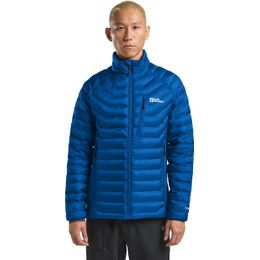 Funktionsjacke Jack Wolfskin "ROUTEBURN PRO INS JKT M", Herren, Gr. S (48), blau (vibrant, blau), Obermaterial: 100% Polyester. Futter: 100% Polyester. F&uuml;llung: 100% Polyester, Jacken Funktionsjacke