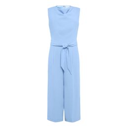 BETTY & CO Jumpsuit BETTY & CO "Jumpsuit mit Wasserfallausschnitt", Damen, Gr. 42, EURO, blau (hellblau), Obermaterial: 100% Polyester PES., Overalls Jumpsuit