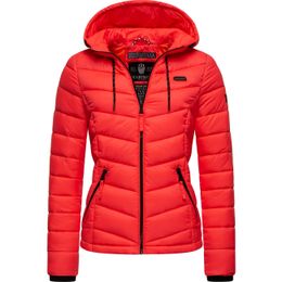 Steppjacke Marikoo "Steppjacke Kuala", Damen, Gr. S, rot (neon coral2), Obermaterial: 100% Nylon NY. Obermaterial: Futter: 100% Polyester PES. 100% Polyester PES., Jacken Steppjacke