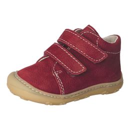 Lauflernschuh Pepino BY RICOSTA "CHRISY WMS Mittel", M&auml;dchen, Gr. 26, rot (burgund rot), Leder, Schuhe Lauflernschuh, Klettschuh, herausnehmb. Innensohle, Gr&ouml;&szlig;enschablone zum Download