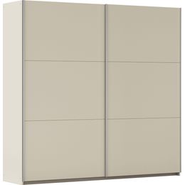 Schwebet&uuml;renschrank Rauch "AURELIO Kleiderschrank Garderobe TOPSELLER", beige (beige (champagner)), B:218cm H:210cm T:59cm, Holzwerkstoff, Schr&auml;nke, Schwebet&uuml;renschrank, 3 verschiedene Ausstattungsvarianten Griffe aus Metall MADE IN GERMANY