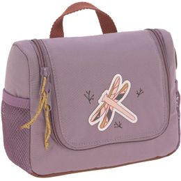 L&auml;ssig Kulturbeutel L&Auml;SSIG "Adventure, Dragonfly, Mini Washbag", M&auml;dchen, Gr. B/H/T: 20cm x 15cm x 7cm, lila (hellviolett), Polyester, Taschen Kulturbeutel, zum Aufh&auml;ngen; PETA-approved vegan