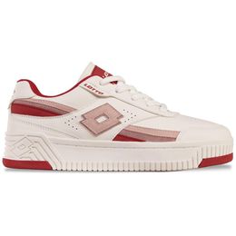 Plateausneaker Lotto, Damen, Gr. 39, rosa (sanftes wei&szlig;, rose), Synthetik, mehrfarbig, Schuhe Plateausneaker, - mit Logo im Double Layer Look