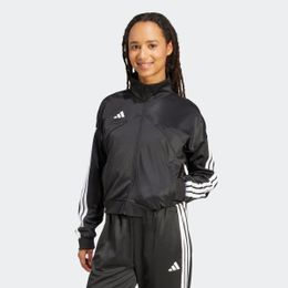 Trainingsjacke adidas Sportswear "TIRO CUT 3-STREIFEN", Damen, Gr. M, schwarz, wei&szlig;, Obermaterial: 70% Polyester, 30% Baumwolle, Jacken Trainingsjacke