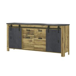 M&ouml;bel Kraft Sideboard holzfarben Ma&szlig;e (cm): B: 201 H: 91 T: 44.0 &raquo; M&ouml;bel Kraft