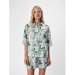 Object Bluse 'Idda' Damen Gr&ouml;&szlig;e M marine / hellblau / limette / wollwei&szlig;