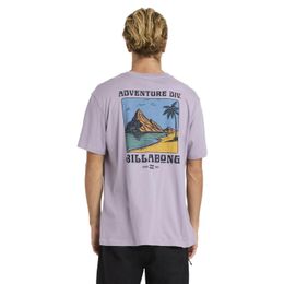 T-Shirt Billabong "Post Cards A/DIV Premium", Herren, Gr. M, lila ash, Obermaterial: 100% Walkfrottier;, Shirts T-Shirt