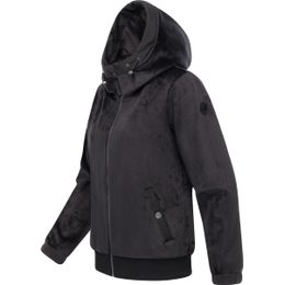 Ragwear Damen Fleecejacke "Cousy Short Bonded", schwarz, Gr. M, Obermaterial: 91% Polyester, 9% Elasthan. Innenfutter: 94% Polyester, 6% Elasthan,