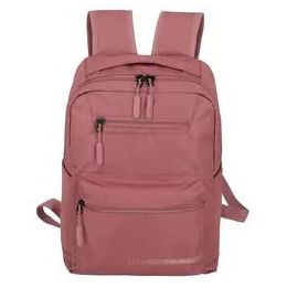 Freizeitrucksack Travelite "KICK OFF Rucksack mit 13-Zoll Laptopfach", Gr. B/H/T: 31cm x 40cm x 14cm, rosa (ros&eacute;), Polyester, unifarben, Basic, Rucks&auml;cke Freizeitrucksack, mit gepolstertem Laptopfach, ideal f&uuml;r Freizeit, Arbeit und Schule