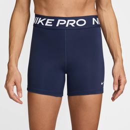 Trainingstights Nike "W NP 365 SHORT 5IN", Damen, Gr. L, N-Gr, midnight navy, wei&szlig;, Obermaterial: 83% Polyester, 17% Elasthan, Hosen Trainingstights, sportlicher Stil, bequeme Passform, f&uuml;r Fitness