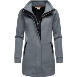 Kurzjacke Ragwear "Sweatjacke Letrice Bonded", Damen, Gr. XXL, grau (grau24), Obermaterial: 100% Polyester PES. Futter: 100% Polyester PES., Jacken Kurzjacke