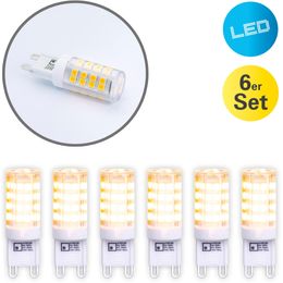 N&auml;ve N&Auml;VE LED-Leuchtmittel "Denny", Energieeffizienz: F, transparent, L:6,1cm &Oslash;:1,6cm, Leuchtmittel, 6er-Set, Leuchtmittel G9/3,5W, Effizienzklasse F, Keramik/Kunststoff, LED-Leuchtmittel