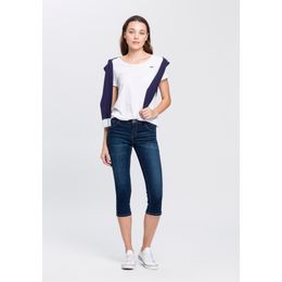 Arizona Damen Caprijeans "Ultra-Stretch", blau, Basic, Gr. 38, Denim/Jeans, Obermaterial: 74% Baumwolle, 24% Polyester, 2% Elasthan, Jeans,