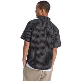 Kurzarmhemd Quiksilver "Stonetown", Herren, Gr. M, US-Gr&ouml;&szlig;en, schwarz check stonetown, Obermaterial: 100% Walkfrottier;, Hemden Kurzarmhemd