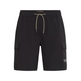 Cargoshorts Blend "Cargoshorts BHEDGAR CARGO", Herren, Gr. M, N-Gr, schwarz, Obermaterial: 97% Nylon NY. 3% Elasthan EL., Hosen Cargoshorts