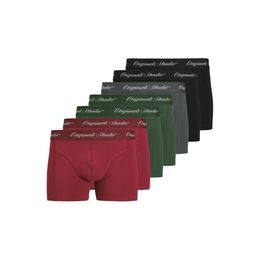 Jack & Jones Jack & Jones Boxershorts 'JACNORREBRO' Herren Gr&ouml;&szlig;e M basaltgrau / dunkelgr&uuml;n / karminrot / schwarz