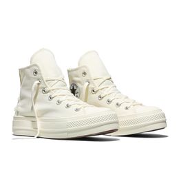 Sneaker Converse "CHUCK TAYLOR ALL STAR LIFT PLATFOR", Damen, Gr. 39, egret, egret, schwarz, Textil, Schuhe Sneaker