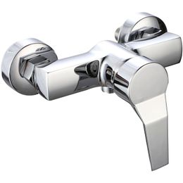 Duscharmatur MARWELL, grau (chrom), B:21cm H:16,5cm, Armaturen, zur Wandmontage, Einhebel-Brausemischer f&uuml;r die Dusche, verchromt