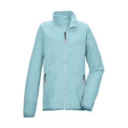 Fleecejacke Killtec "KOS 161 GRLS FLC JCKT", M&auml;dchen, Gr. 176, hellblau, Obermaterial: 100% Polyester, Jacken Fleecejacke, Leichte Fleecejacke mit hohem Kragen und sportlichem Design